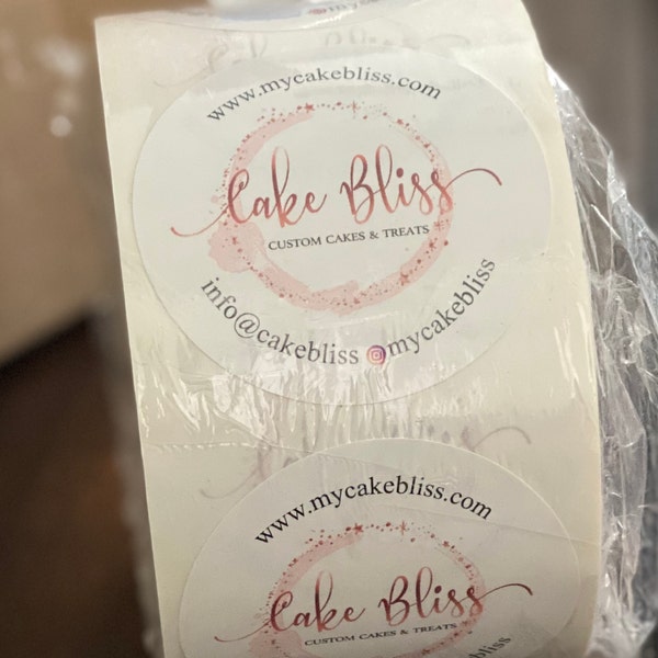 500 Custom Labels, Custom Stickers,logo Stickers,500 Labels-1000 Round ...