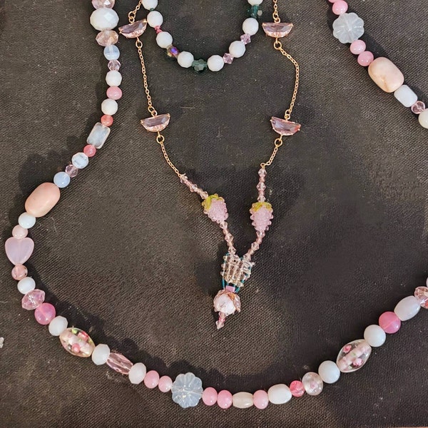 THE MAGIC LIGHT Roses Glass Beads, 12mm Special Formula Dichroic Glass ...