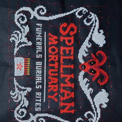 Spellman Mortuary Occult Cross Stitch Pattern Sabrina, Chilling ...