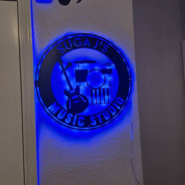 Custom Cactus Desert Mountain Metal Wall Art LED Light Personalized ...