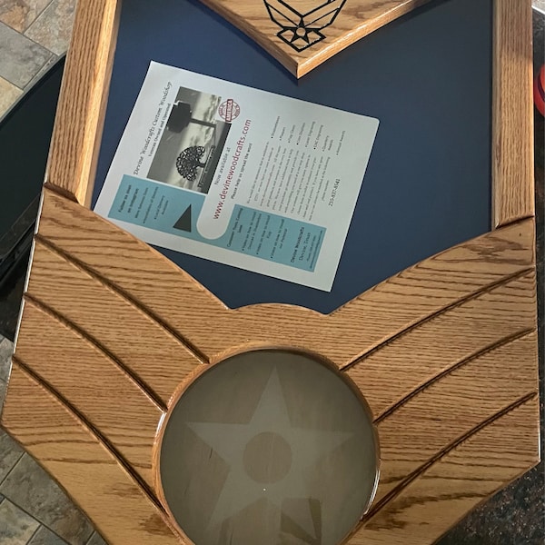 Handcrafted Air Force Ssgt Shadowbox - Air Force Tsgt Shadowbox ...