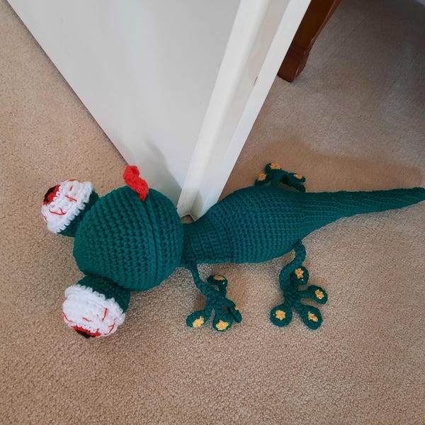 Lizard Crochet Door Stop Pattern: No-sew Amigurumi Home Decor, Easy ...