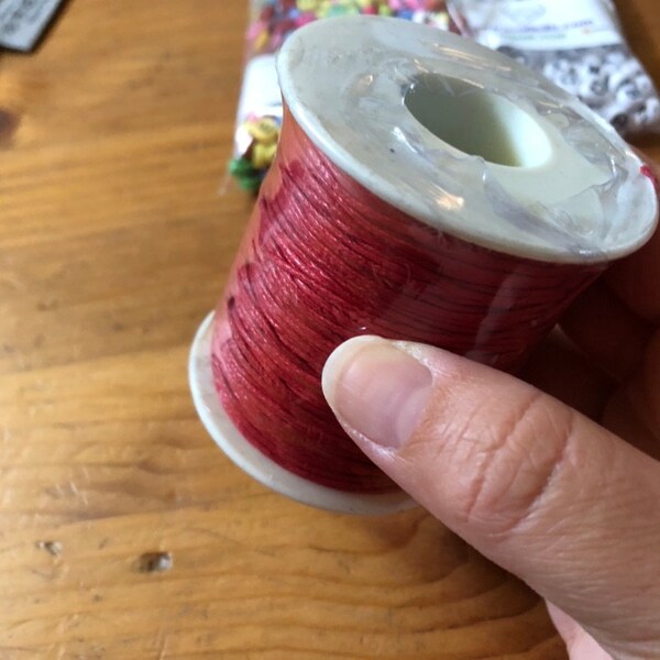 Red Waxed Cotton Cord 1mm 100 Yards per Roll, Beading Cord - Etsy