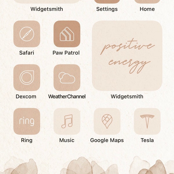 Neutral Palette App Icons, Ios Icons Aesthetic, Boho Ios Icons, Cream ...
