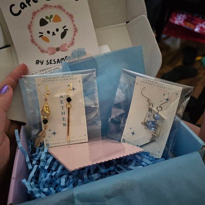 Aether Traveler Earrings Genshin Impact Inspired Cosplay Earrings ...