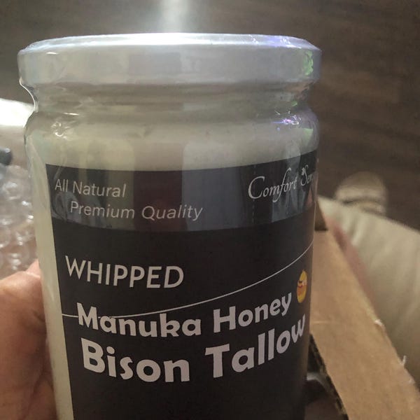 BEE POLLEN Manuka Honey & Bison Whipped Tallow Cream With 850MGO Manuka ...