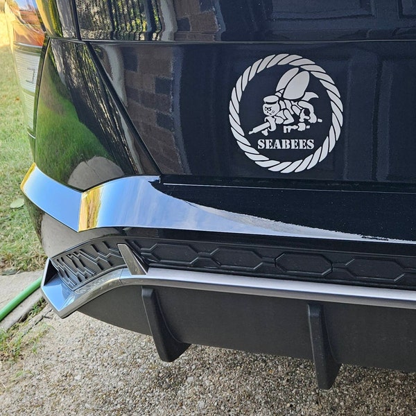 US Navy Seabees Logo Custom Car Truck Van Window or Bumper Sticker ...