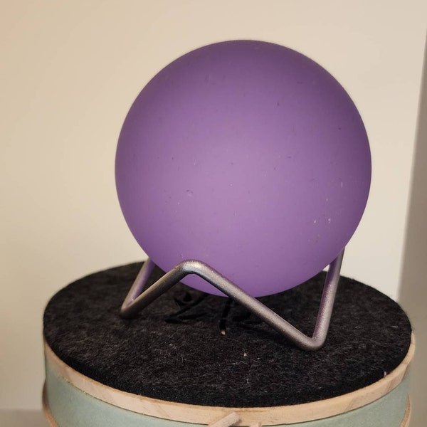 Purple - Glass Ball With Wooden or Geometric Metal Stand - Etsy