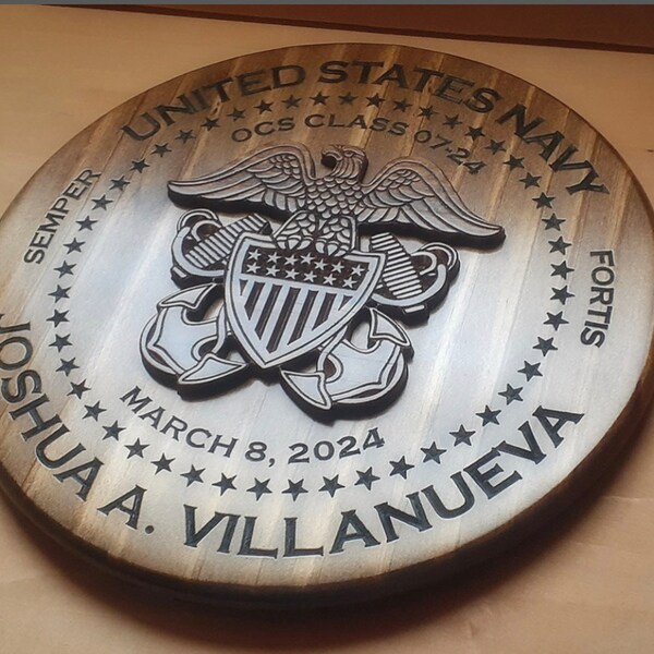 USMC Staff NCO Series Carved Wood Plaque - Sergeant Major Retirement ...