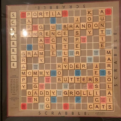 Custom Framed Scrabble Boards Personalized Gift Vintage Scrabble Board ...