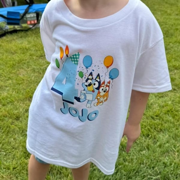 Bluey 4th of July Ready to Press DTF, Full Color Bluey Transfer Prints ...