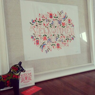 Norwegian Blessing table Prayer, Limited Edition Nordic Print ...