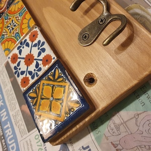 Rustic Reclaimed Wood 4 Hook Key Holder With Shelf 7 Colour Options - Etsy