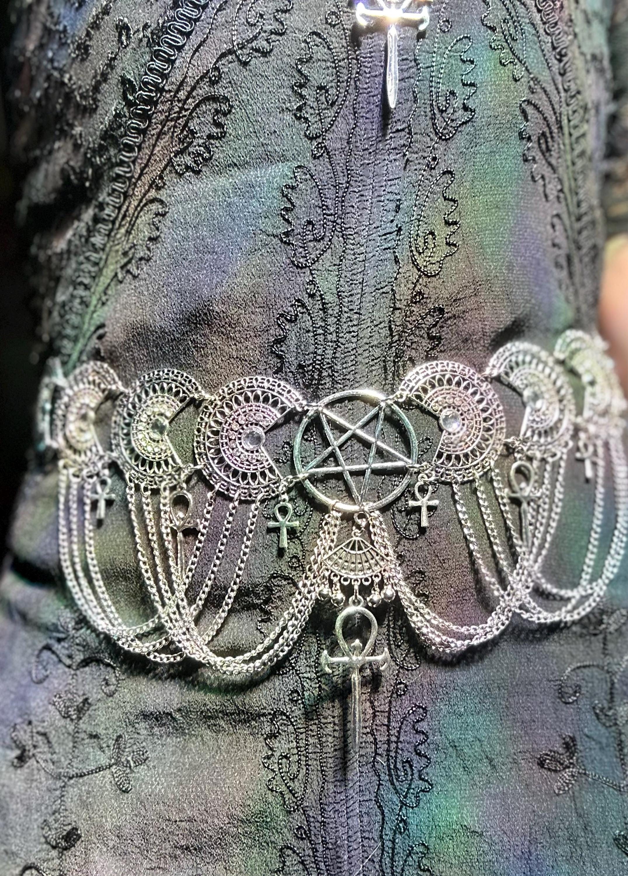 Vampire Ankh Hip Chain Belt