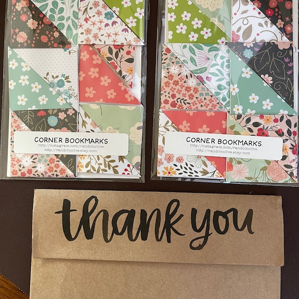 Corner Bookmarks, Paper Corner Bookmarks, Folded Corner Bookmarks ...