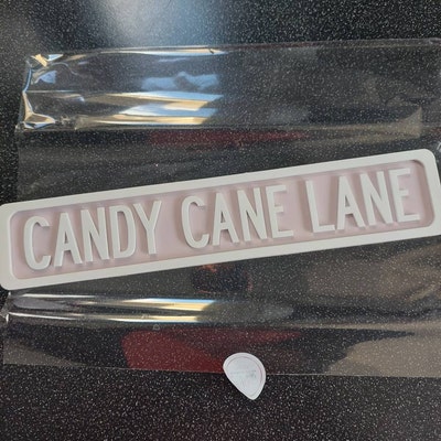 Candy Cane Lane Sign Pink Christmas Decor - Etsy