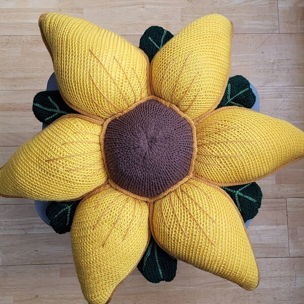 Sunflower Pillow Knitting Machine Pattern PDF ONLY Addi Sentro - Etsy