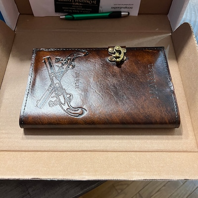 Military Police Cross Pistols, Leather Book Cover, Personalized Police ...