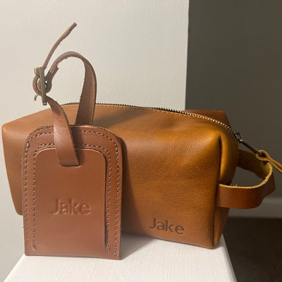 Personalized Groomsmen Gift Dopp Kit Bag Customized Leather - Etsy