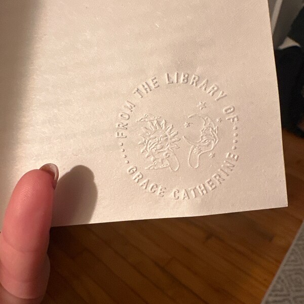 Skeleton, Flowers, Books, Sunflowers Custom Book Embosser Personalized ...