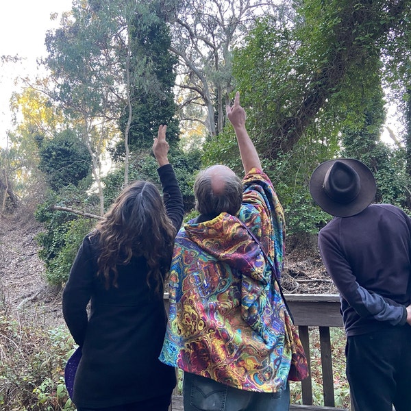 Psychedelic Hooded Poncho, Abstract, Hippie, Psy-trance, Festival ...