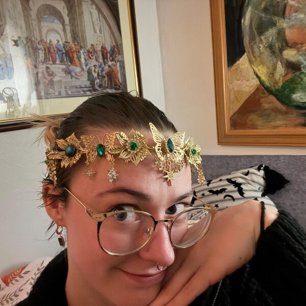 Aries Crown Zodiac Signs Celestial Headband Festival Fashion Gold Horns ...