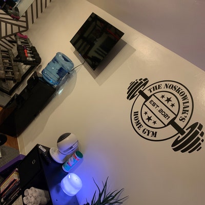 Personalized Home Gym Weight Room Sign Fitness Wall Decal, Vinyl ...