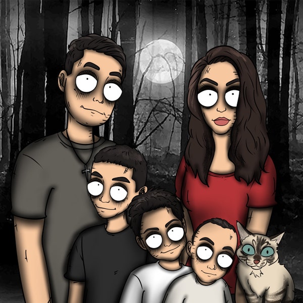 The Nightmare Portrait - Grove Street Art Di Carla - Digital Tim Burton ...