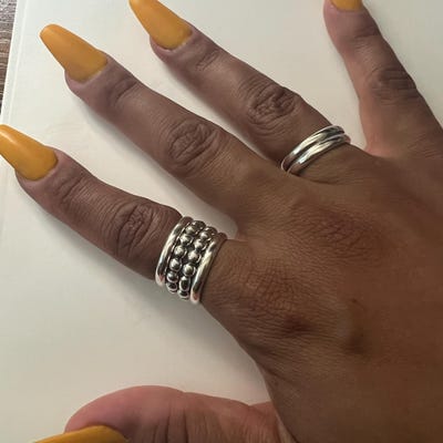 STACKING RINGS, Two Sets of Sterling Silver Stacking Rings, Everyday ...