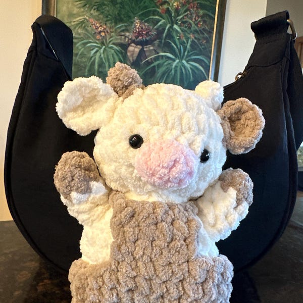 Crochet Cute Baby Pink Cow, Amigurumi. Customize Colors - Etsy