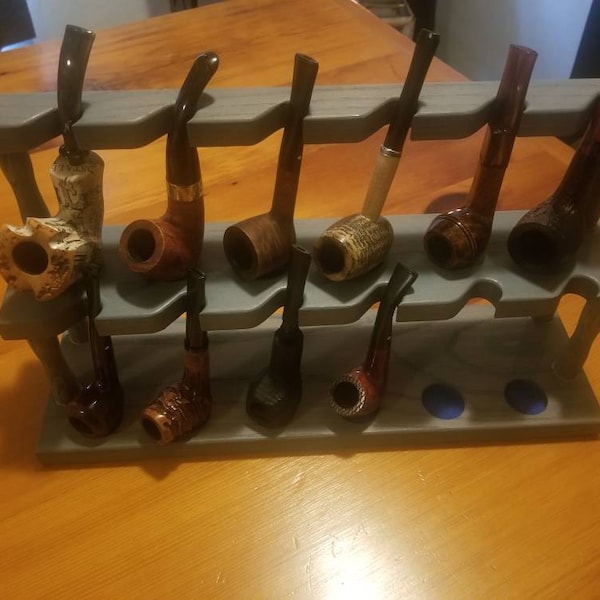 Solid Oak Pipe Display Stand - Etsy