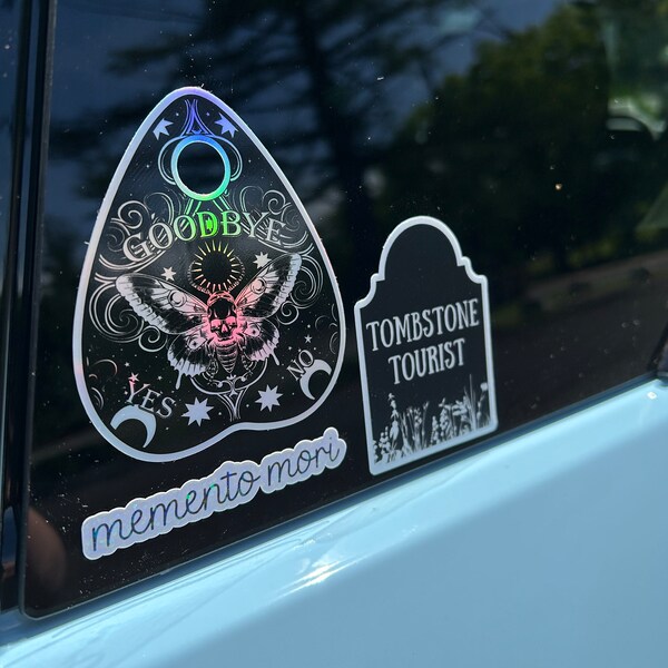 Tombstone Tourist Sticker: Cemetery Explorer Vinyl Sticker - Etsy