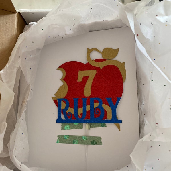 Personalized Apple Cake Topper - Etsy