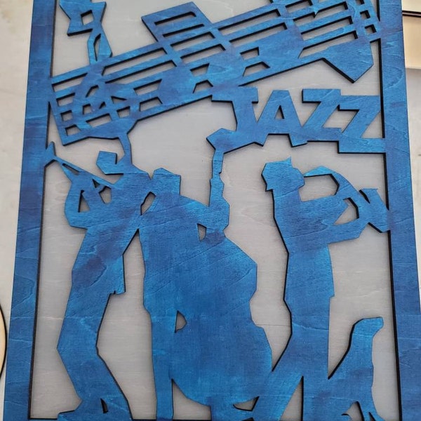 Jazz Wall Art Decor Laser Cut Dxf Glowforge Svg Xtool D1 CNC Router ...