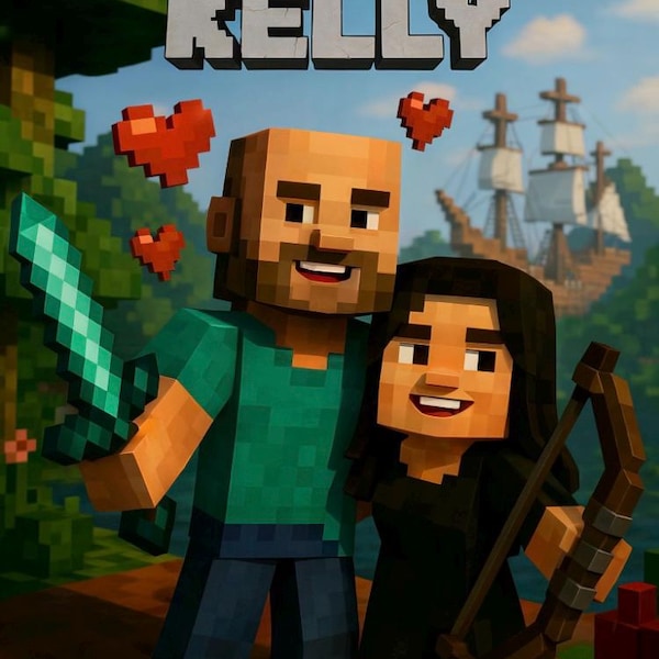 Custom Portrait Video Game Posters | Digital Item | Video Game Drawing ...