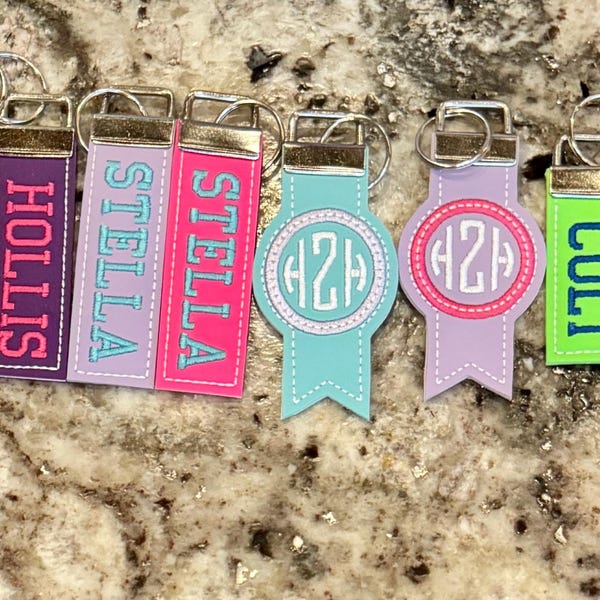 Monogram Flag Tag: Personalized Name Keychain/ Label / Bag Tag - Etsy
