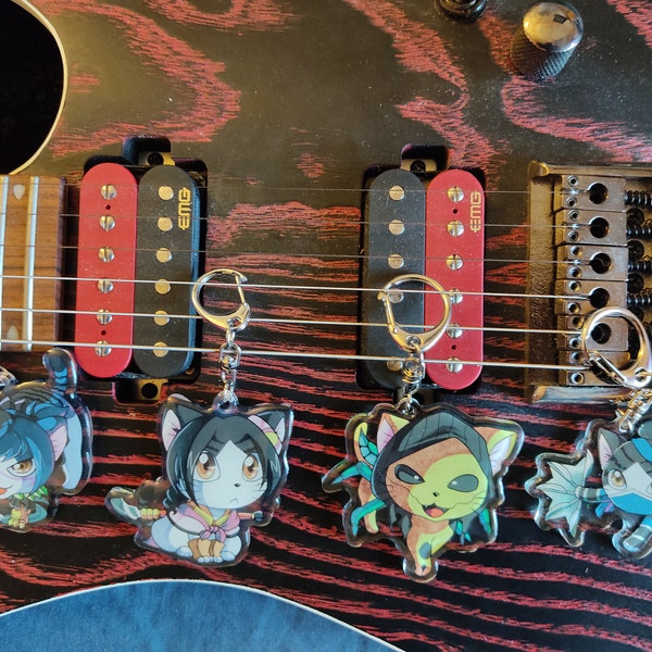 Meowtal Kombat Cat Keychains - Etsy