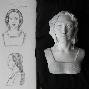 Sculpture Decor, Lifesize Statue, Wood Look, 3d Printed Home Decor ...
