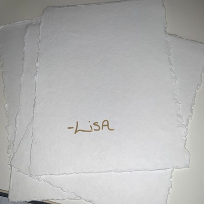 Handmade Cotton Rag Paper L Pack of 25 L 8.5 X 11'' L Handmade Paper L ...