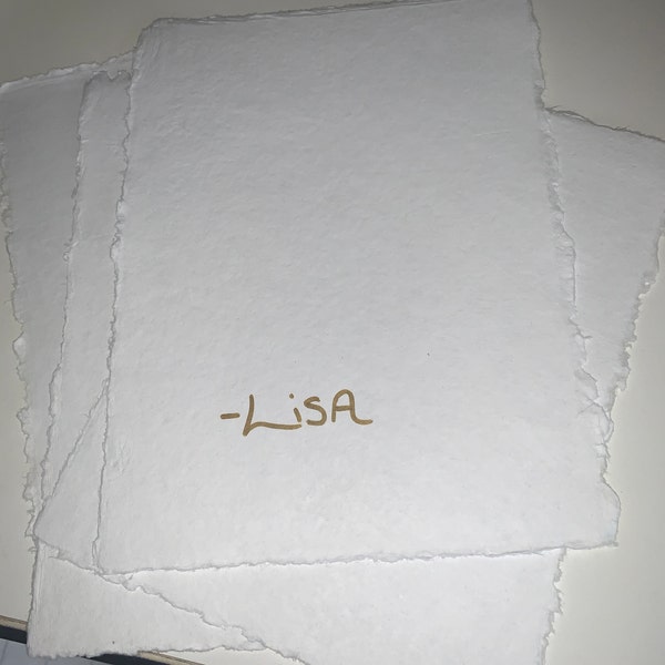 Handmade Cotton Rag Paper L Pack of 25 L 8.5 X 11'' L Handmade Paper L ...