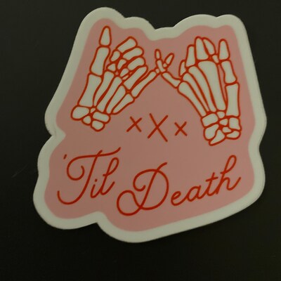 Pink 'til Death Sticker Bridesmaid Proposal Will You Be My Spooky ...