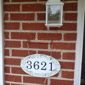 House Numbers Colorful Flower House Number Sign Custom - Etsy