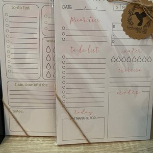 Daily Planner Notepad Personalized Notepad Organization to - Etsy