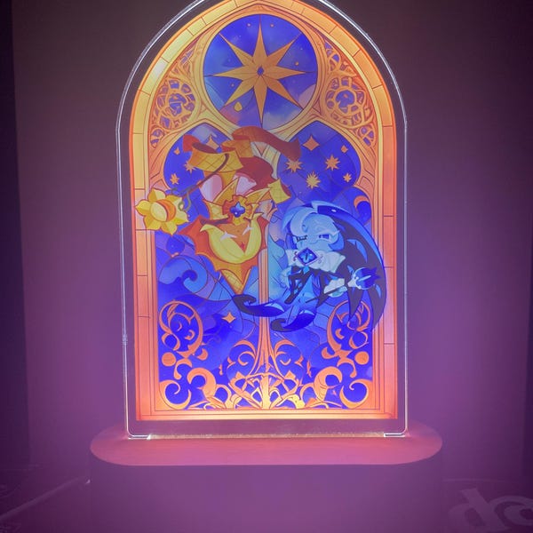 Shadow Milk Cookie & Pure Vanilla Cookie Night Light, Cookierun Charms ...