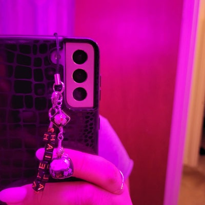 Custom Name Charm Kawaii Cat Phone Charm Black Maneki Neko Phone Charm ...