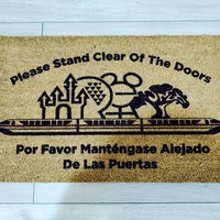 Disney Parks Monorail Doormat Disney Welcome Mat Disneyland Disneyworld ...