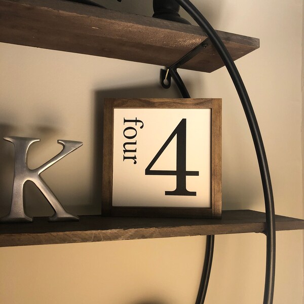 Family Number Sign / Farmhouse Wood Sign - Etsy