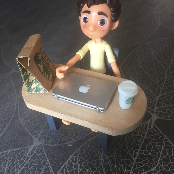 Miniature Computer Miniature Laptop Dollhouse Miniatures Diorama ...