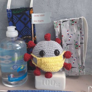 Crochet PATTERN Virus Amigurumi Microbe Pdf Pattern Bacteria Crocheted ...