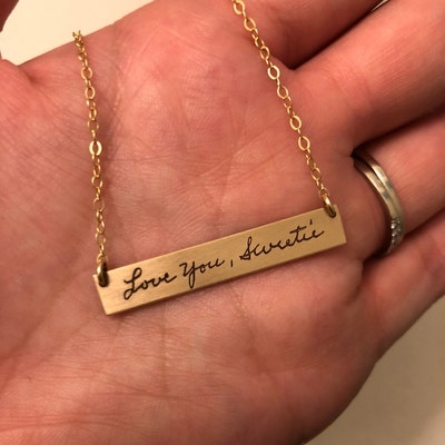 Handwriting Jewelry Custom Signature Jewelry Personalized Handwriting ...